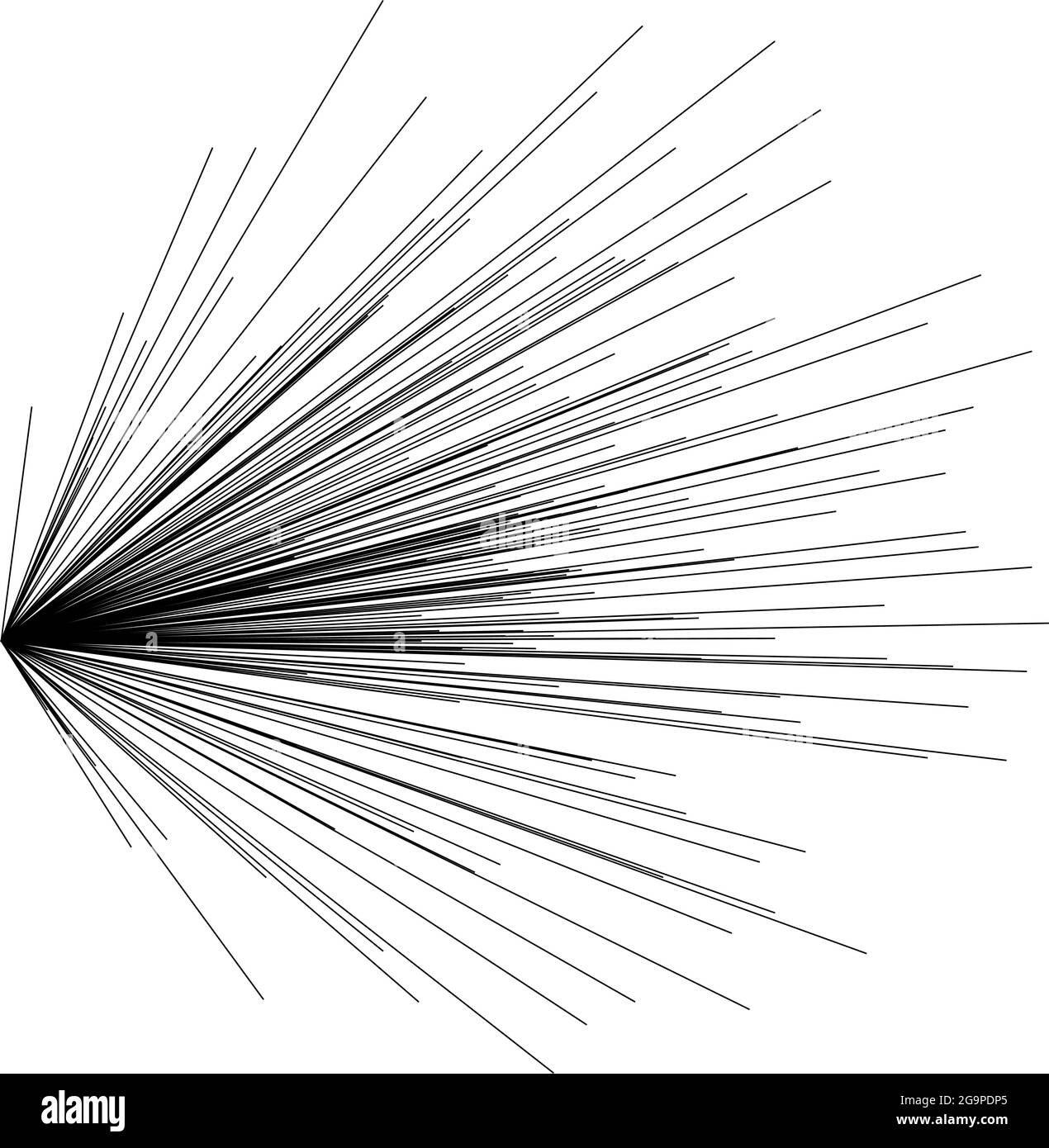 Abstract radial, radiating lines, stripes. Burst lines. Converging ...