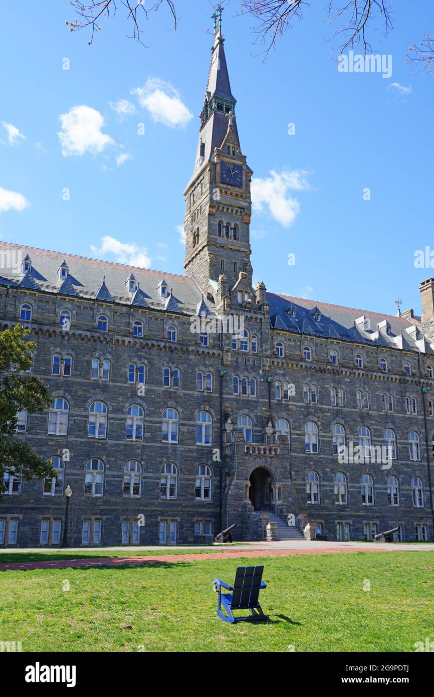 WASHINGTON, DC -2 APR 2021- View of the campus of Georgetown University ...