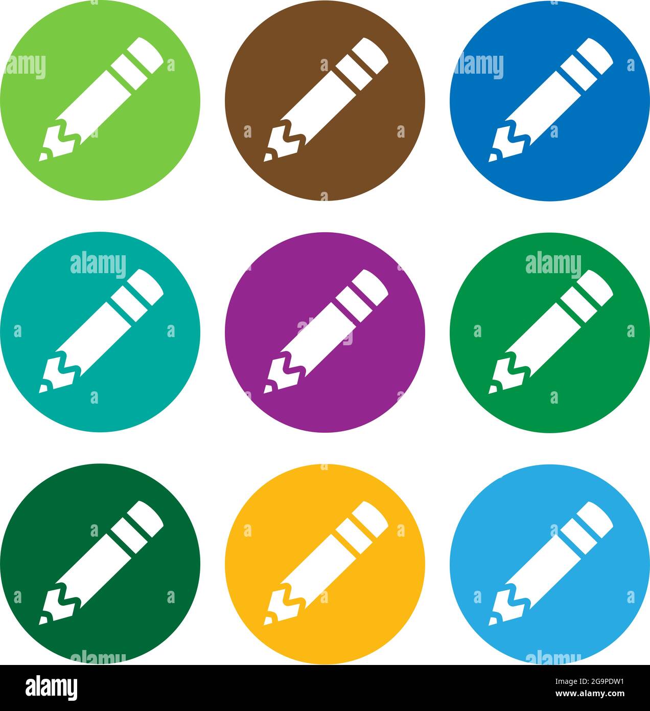 Pencil icon, symbol design element – stock vector illustration, clip ...