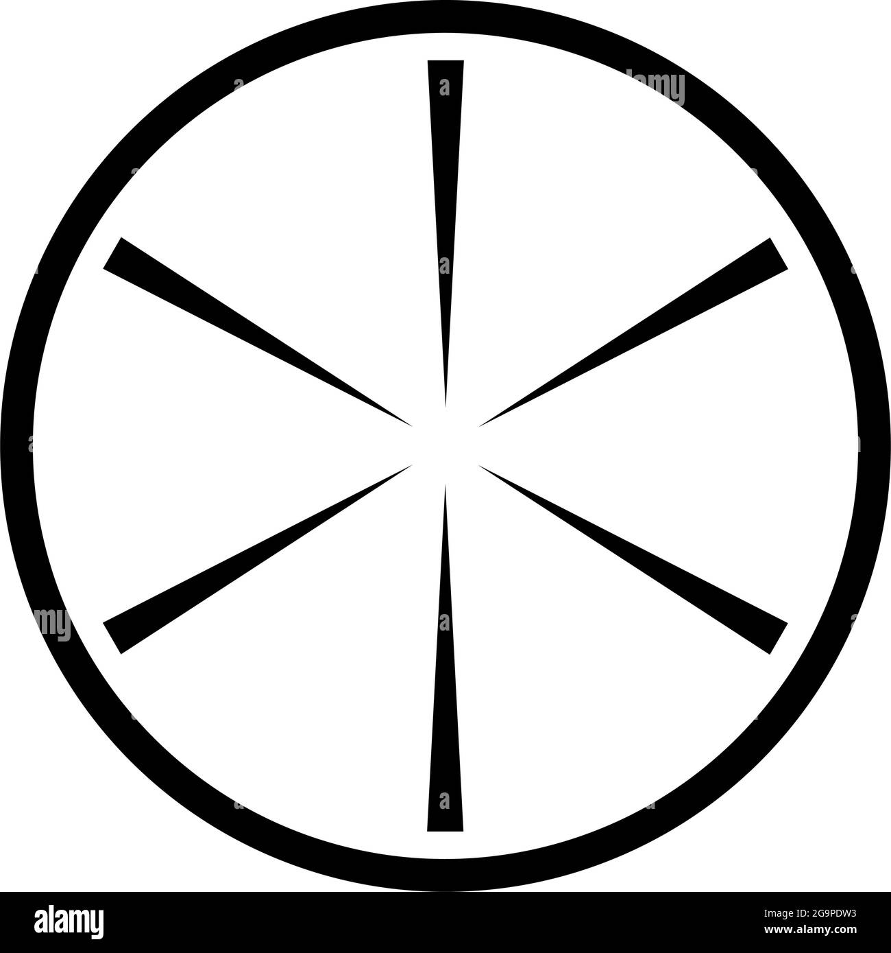 Cross-hair, target mark, gun, firearm sight. Radial lines, spokes ...