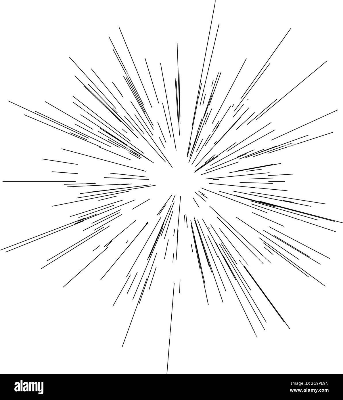 Abstract radial, radiating lines, stripes. Burst lines. Converging ...