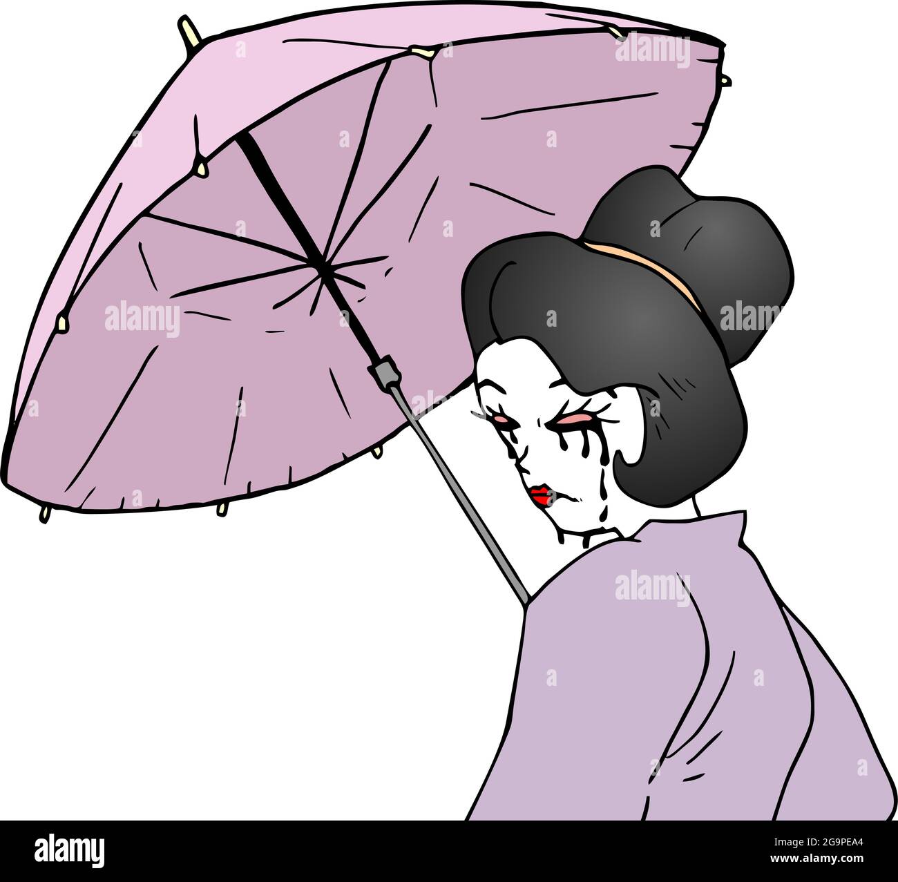 Geisha illustration Stock Vector Images - Alamy