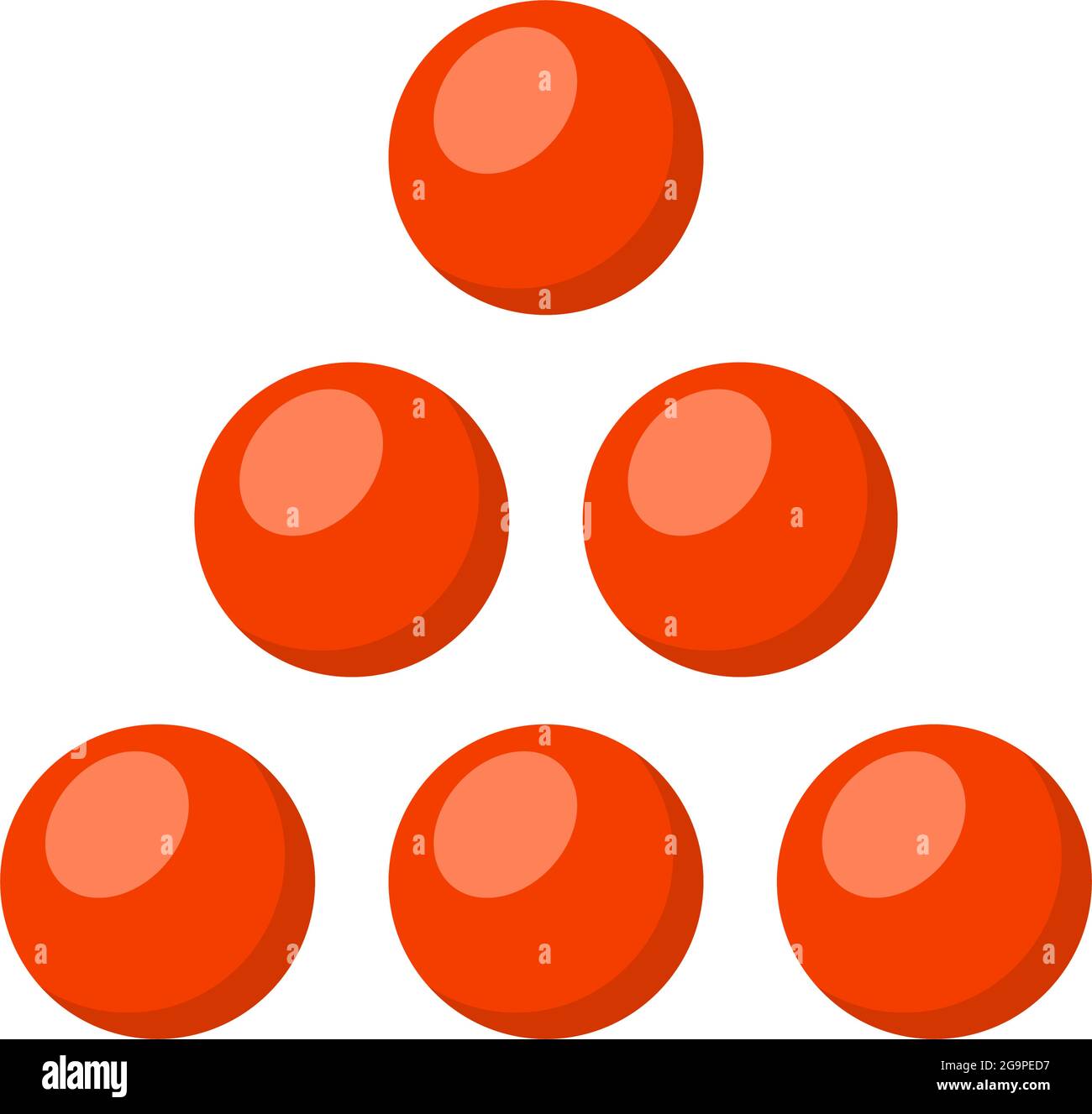 Red sphere, orb, globe and ball formation – stock vector illustration ...
