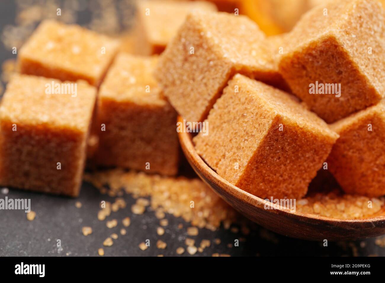 Rock sugar on dark background close up Stock Photo - Alamy