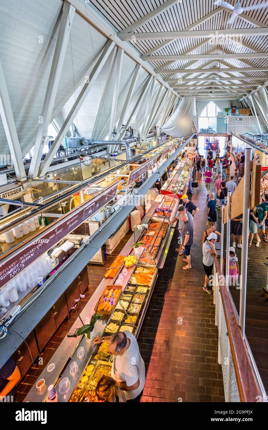 Inside the Fish Church or Feskekorka in Gothenburg, Sweden on 26 July ...