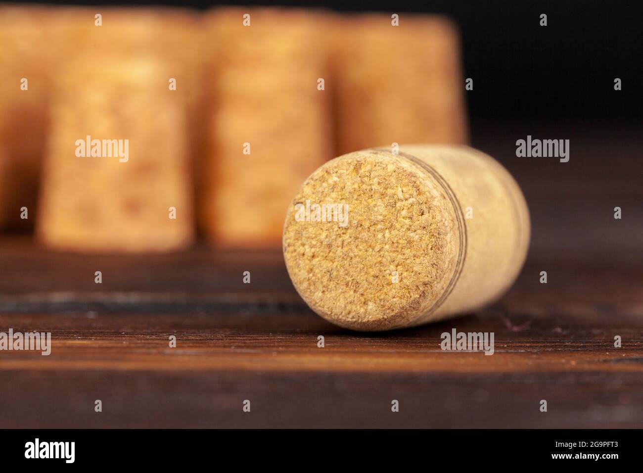 Close up of a cork wine with different variation of wine color Stock ...