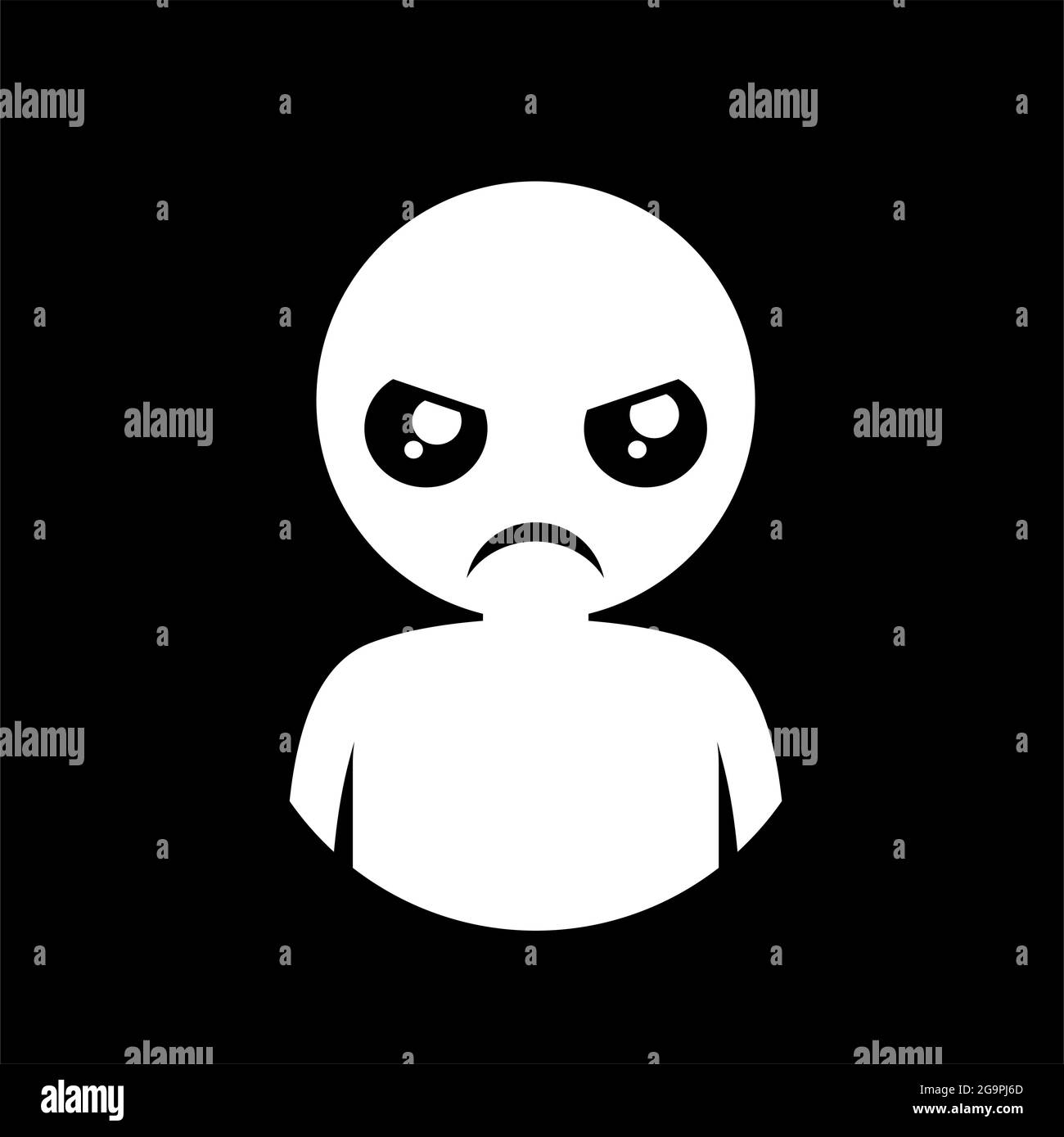Angry emoticon vector vectors hi-res stock photography and images - Alamy