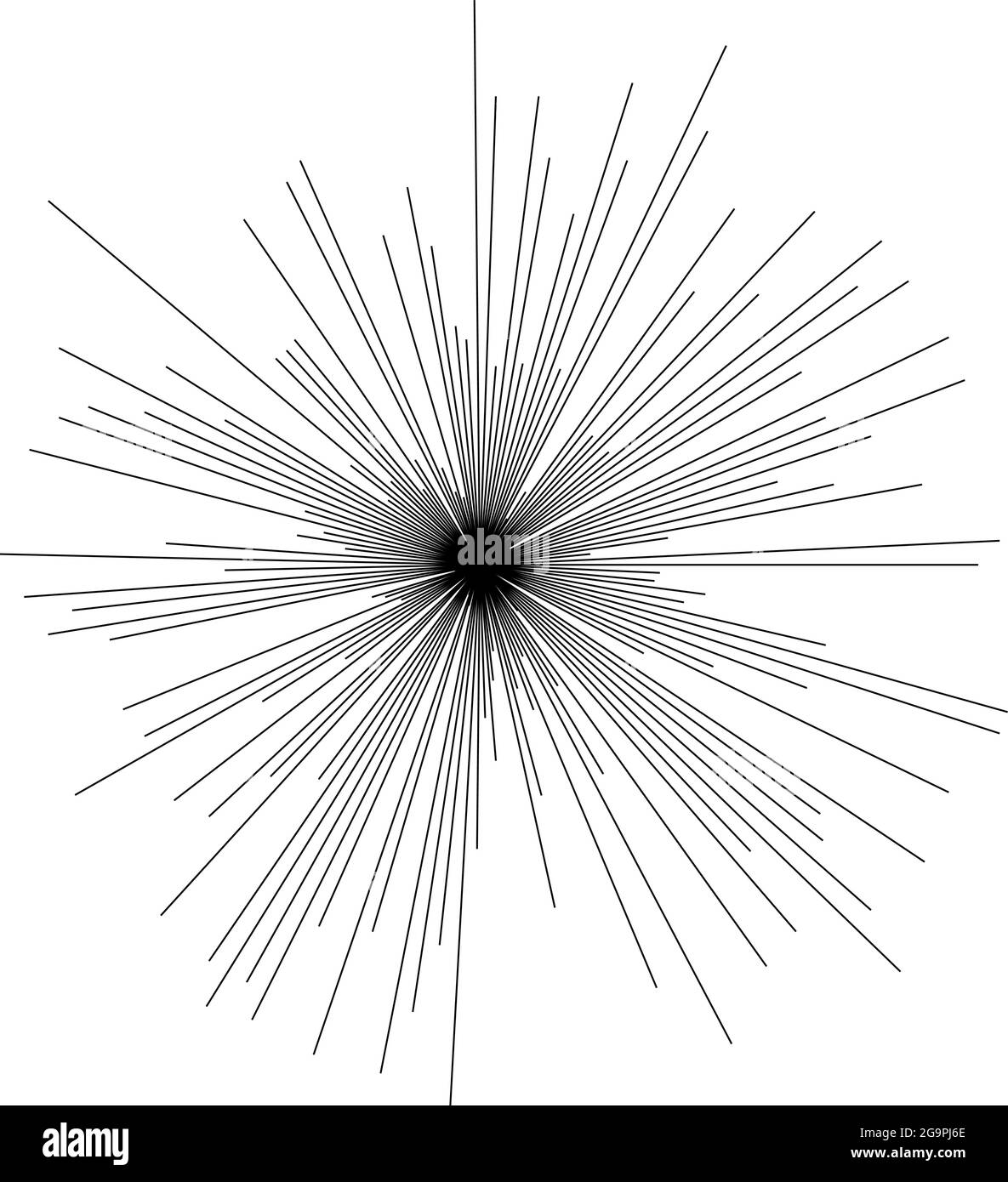 Abstract radial, radiating lines, stripes. Burst lines. Converging ...