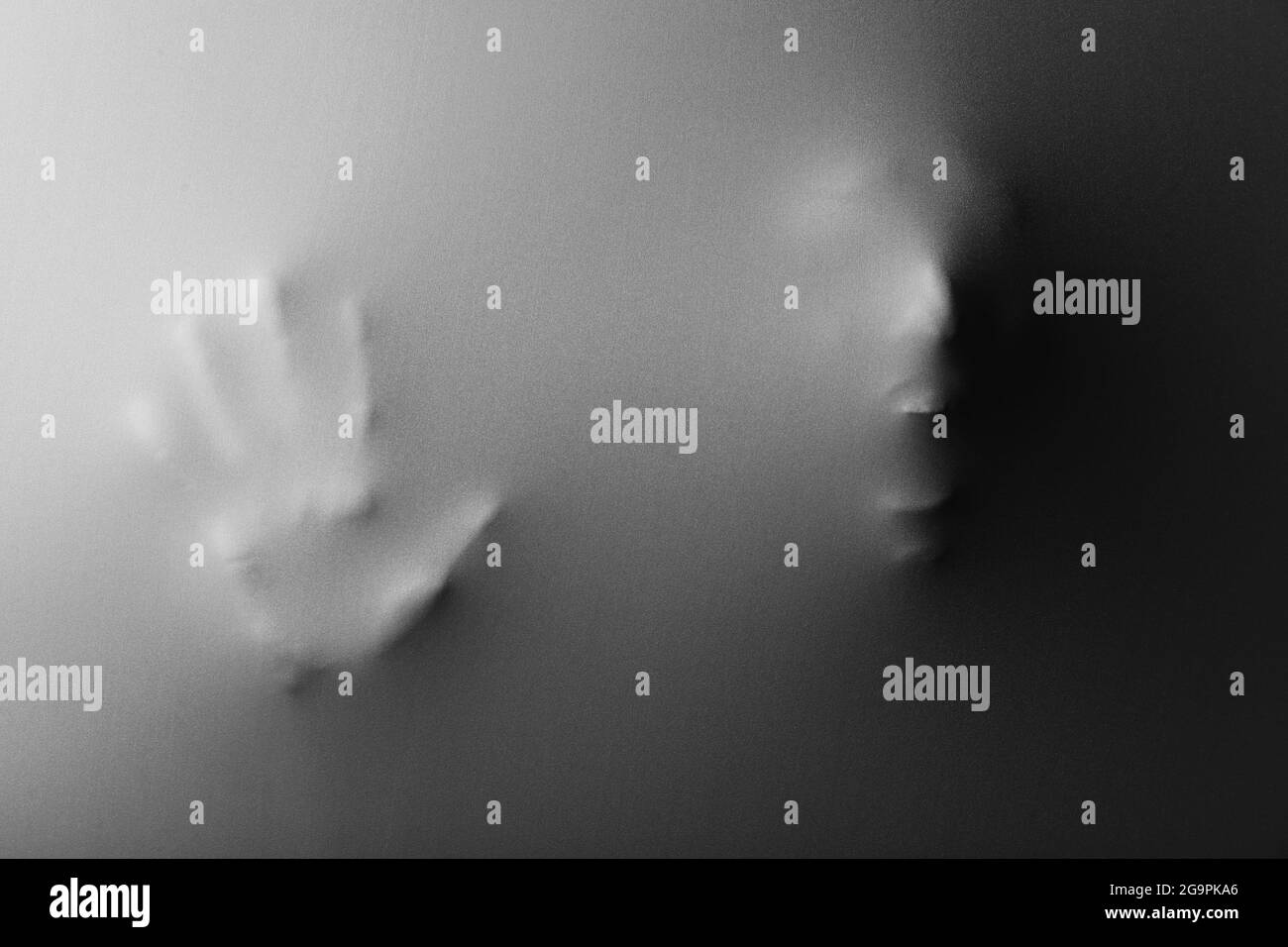 Screaming face through fabric hi-res stock photography and images - Alamy