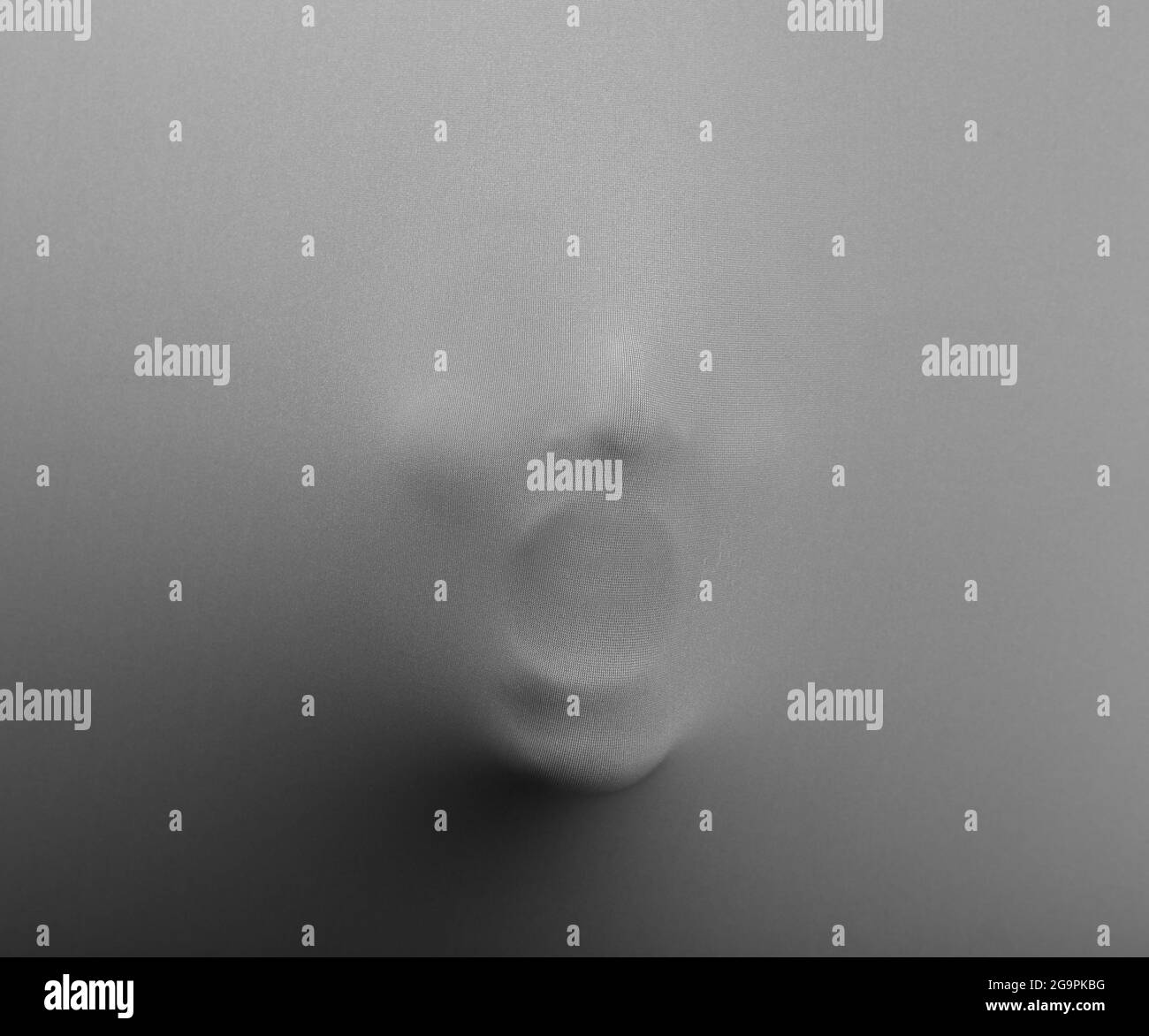 Screaming face through fabric hi-res stock photography and images - Alamy