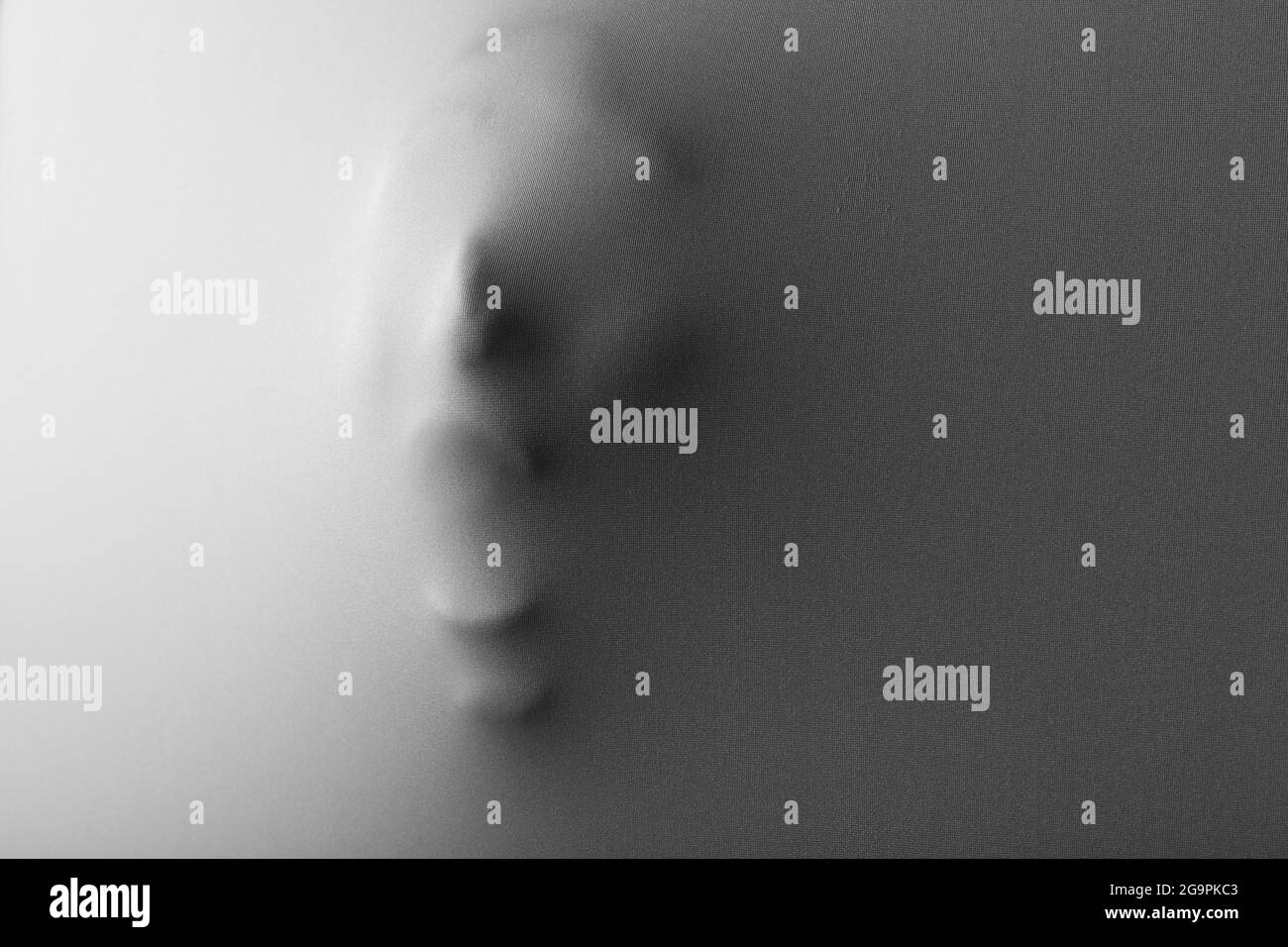 Screaming face through fabric hi-res stock photography and images - Alamy