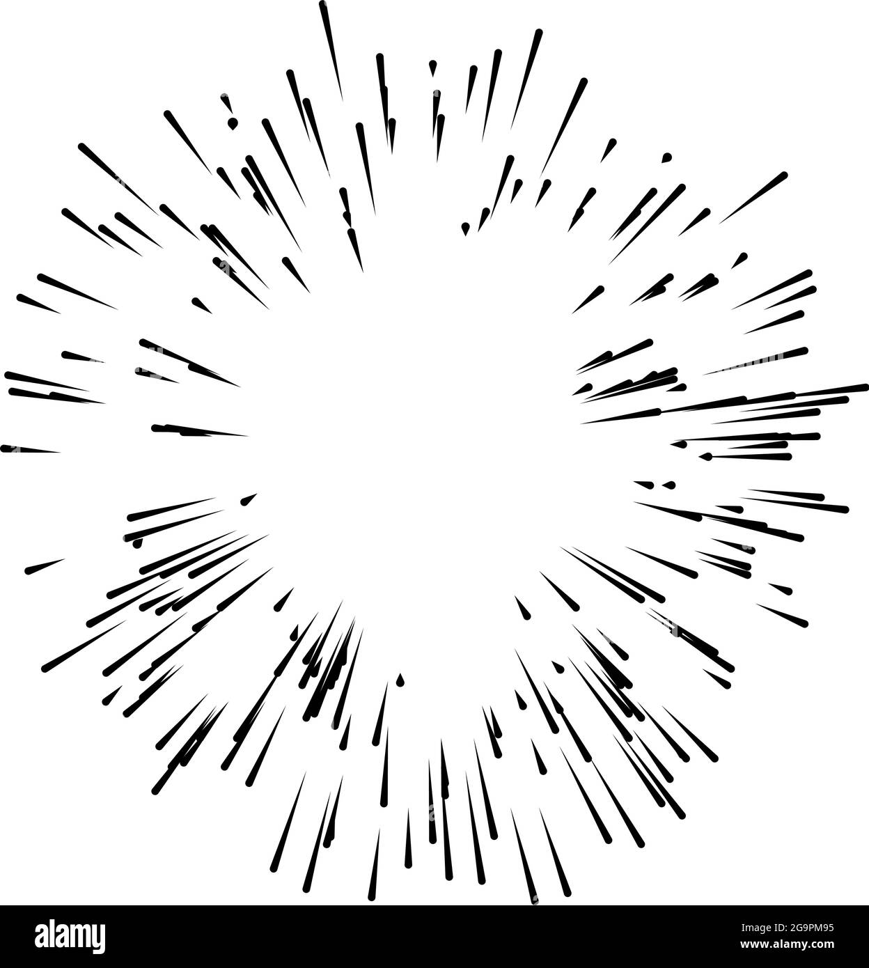 Abstract radial, radiating lines, stripes. Burst lines. Converging ...