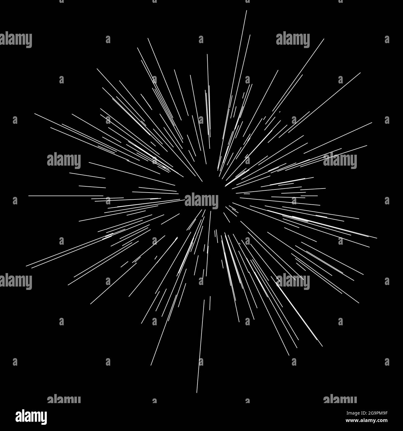 Abstract radial, radiating lines, stripes. Burst lines. Converging ...