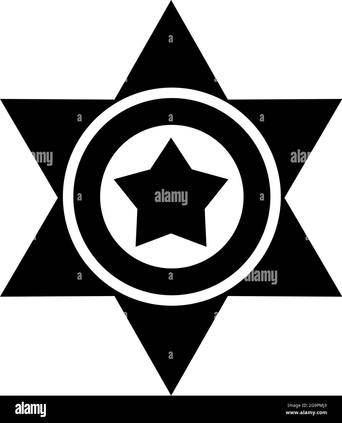 Sheriff's badge, star icon, design element. Deputy, police bade – stock ...