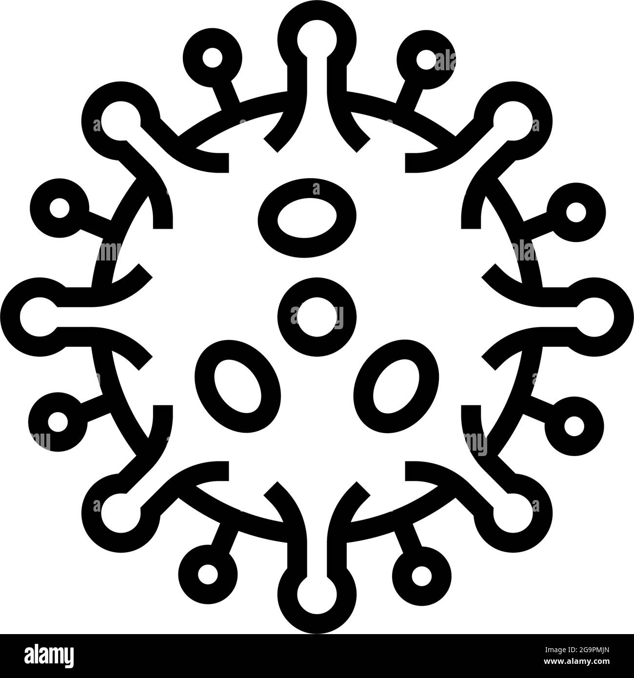 antibodies attacking virus line icon vector illustration Stock Vector ...