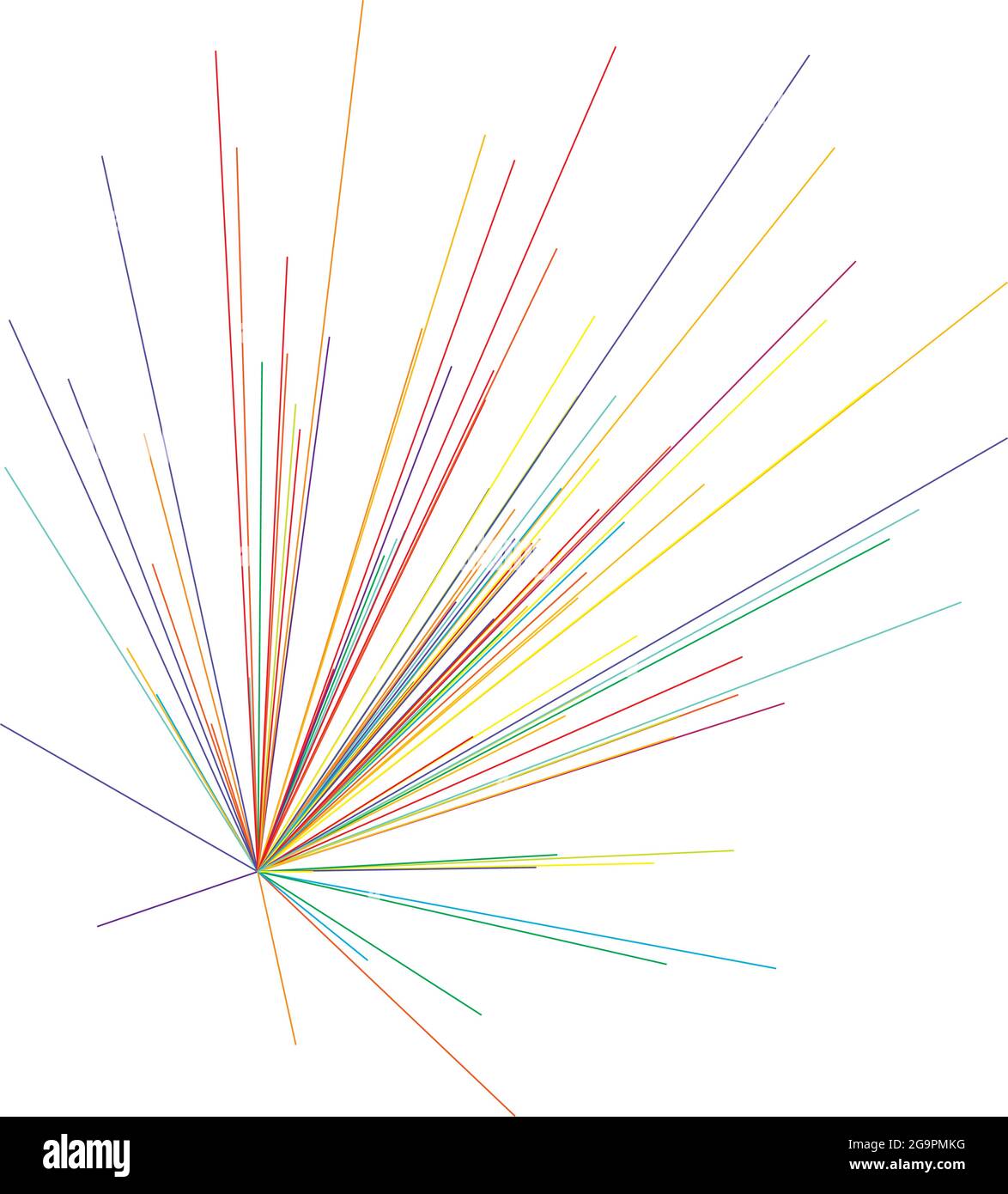 Abstract radial, radiating lines, stripes. Burst lines. Converging ...