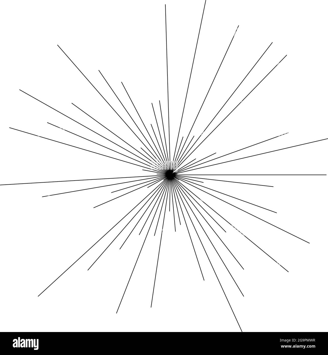 Abstract radial, radiating lines, stripes. Burst lines. Converging ...