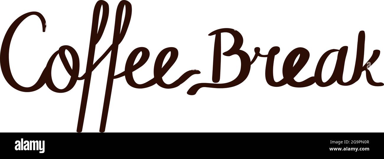 coffee break lettering Stock Vector Image & Art - Alamy