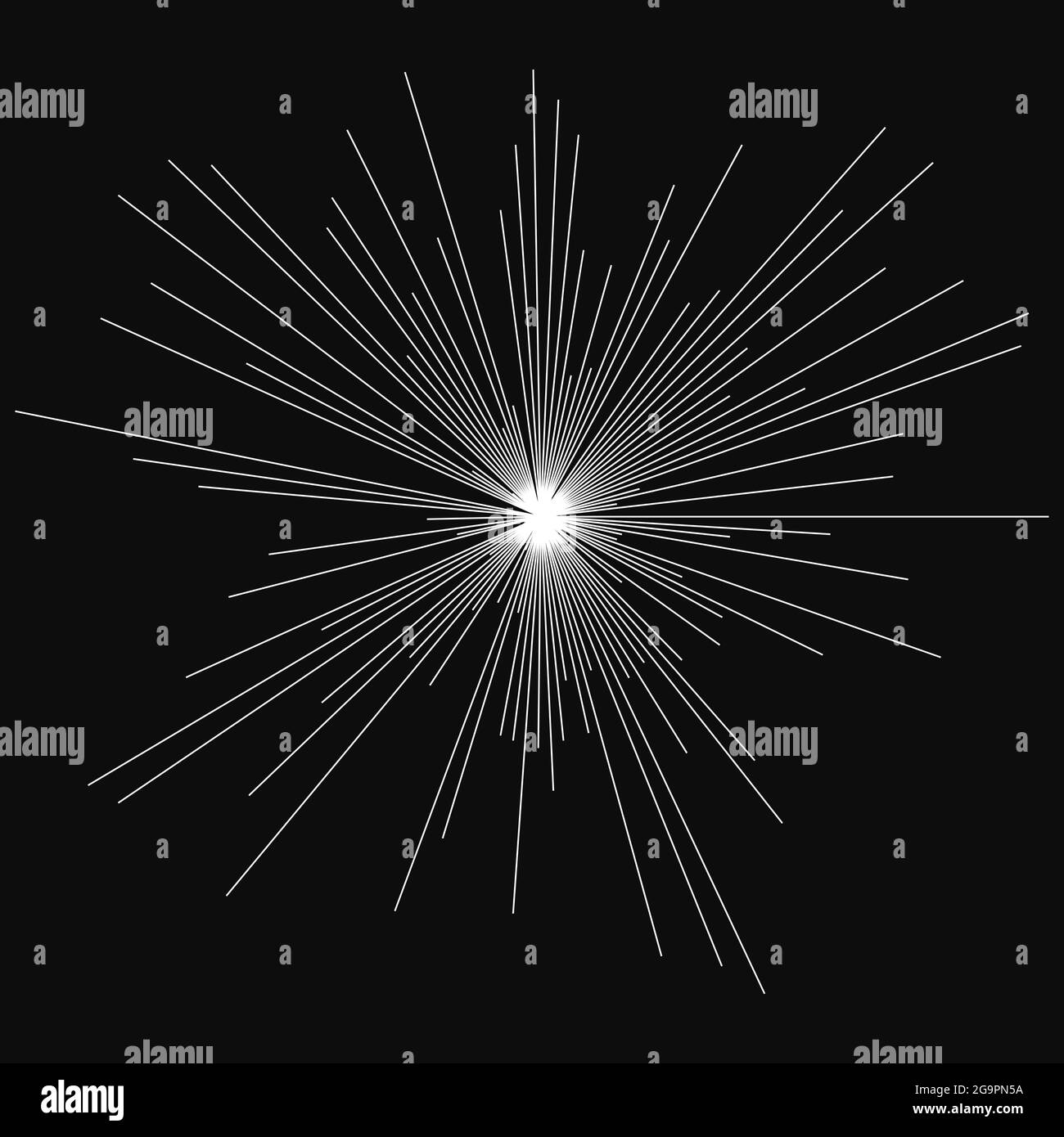 Abstract radial, radiating lines, stripes. Burst lines. Converging ...