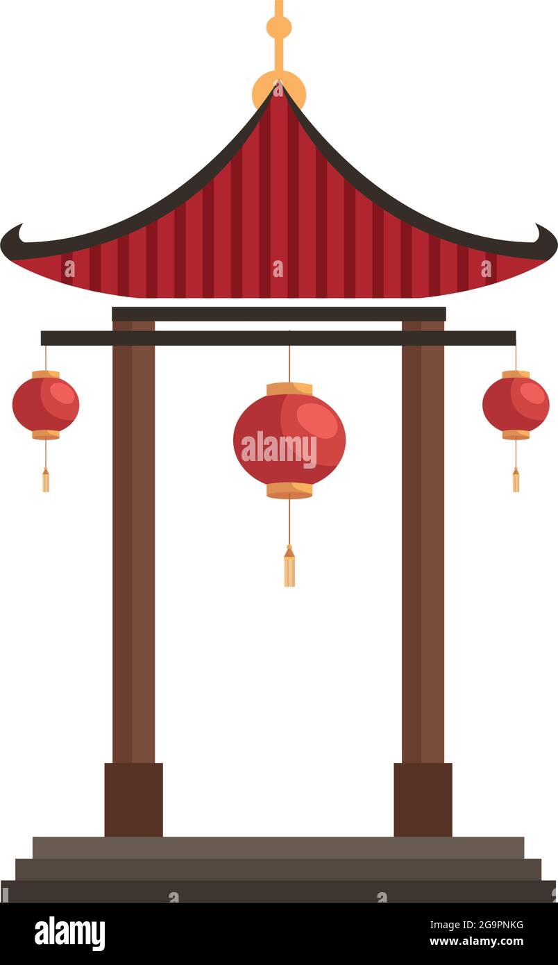chinese temple with columns Stock Vector Image & Art - Alamy