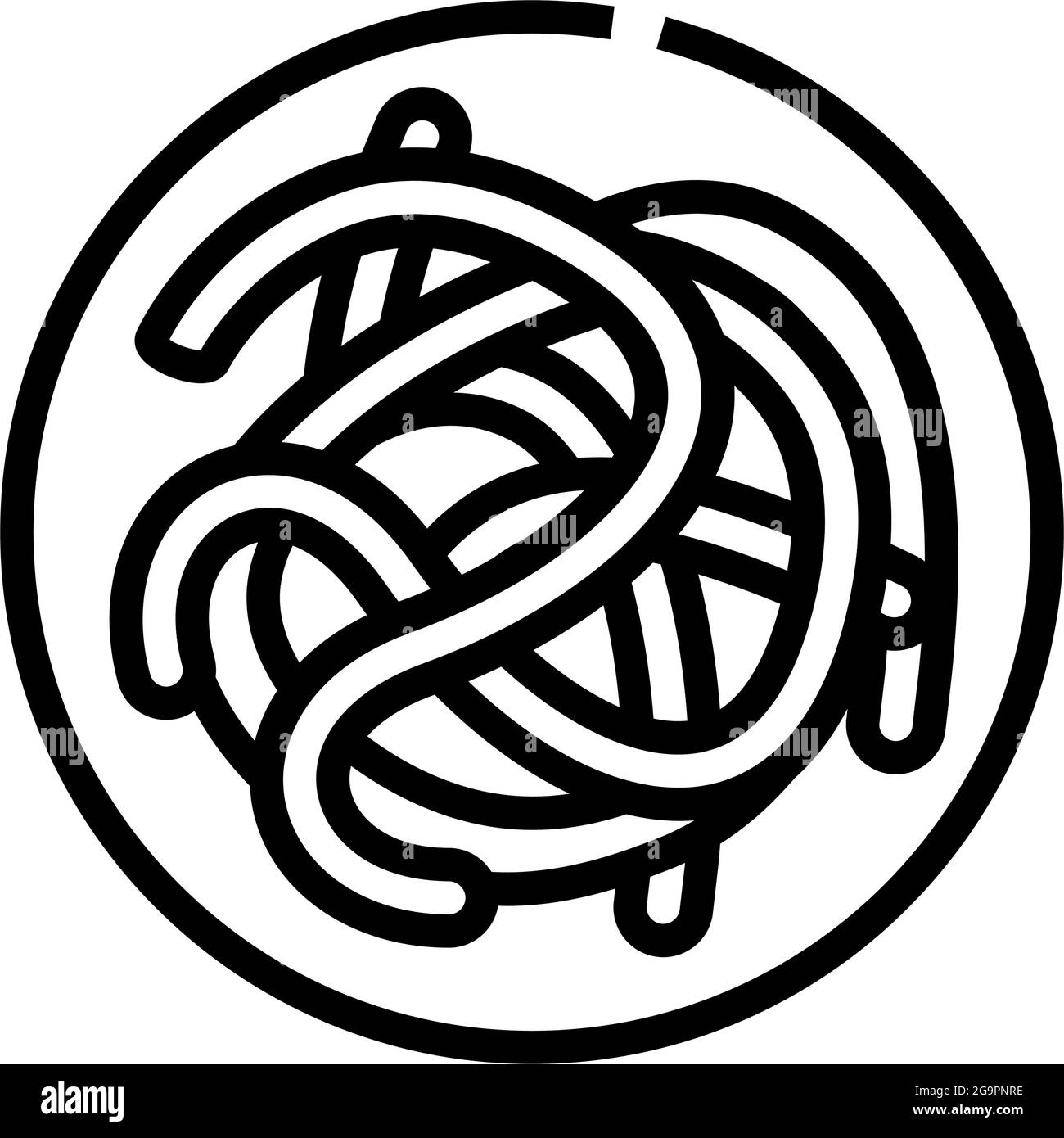 parasitic worms ascaris line icon vector illustration Stock Vector ...