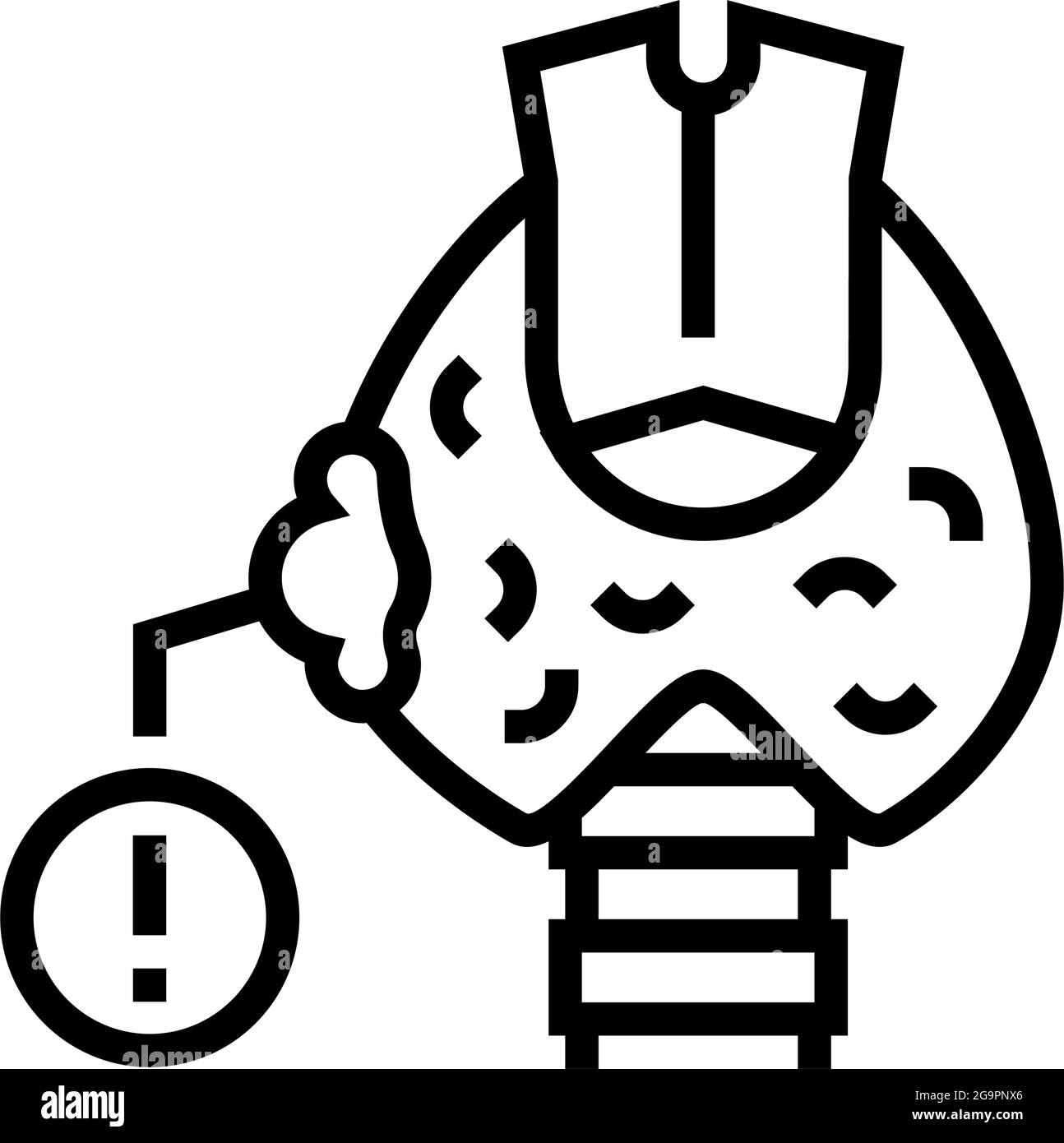 thyroid cancer line icon vector illustration Stock Vector Image & Art ...