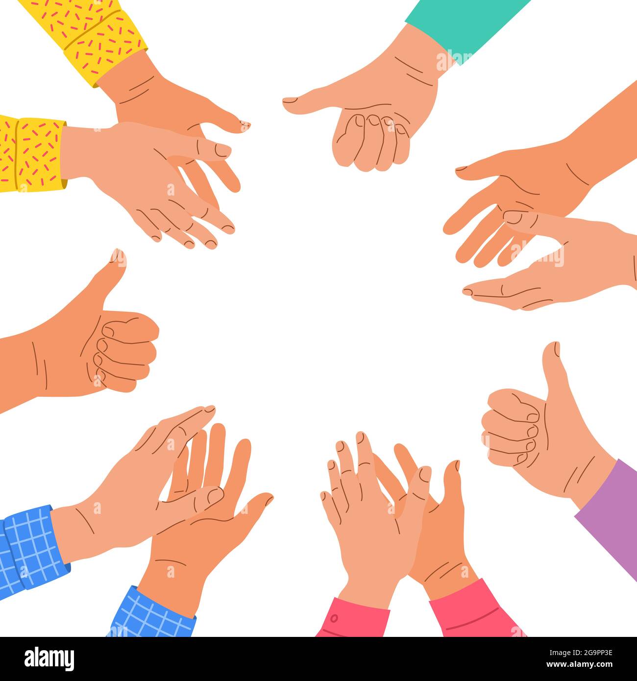 Woman hands clapping applause Stock Vector Images - Alamy