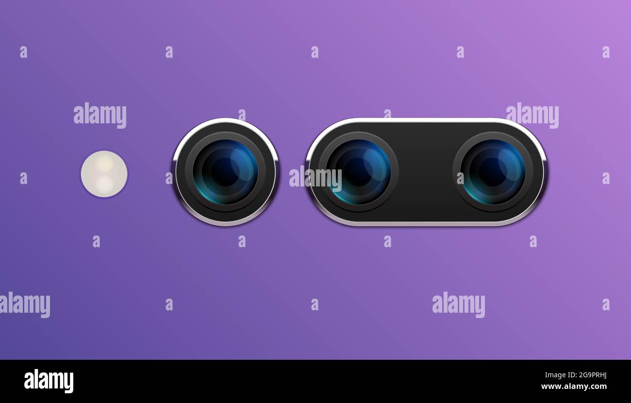 3d camera two lens Stock Vector Images - Alamy