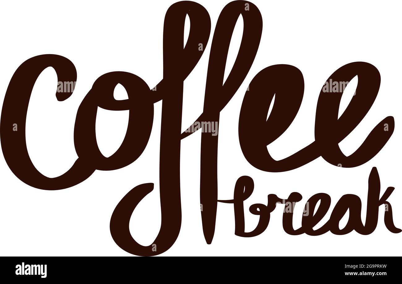 coffee break text Stock Vector Image & Art - Alamy