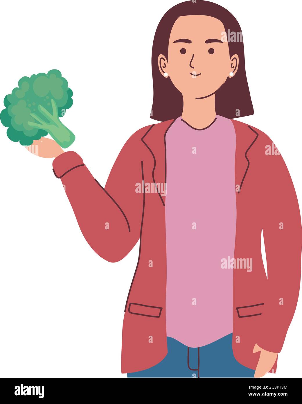 woman with broccoli avatar Stock Vector Image & Art - Alamy