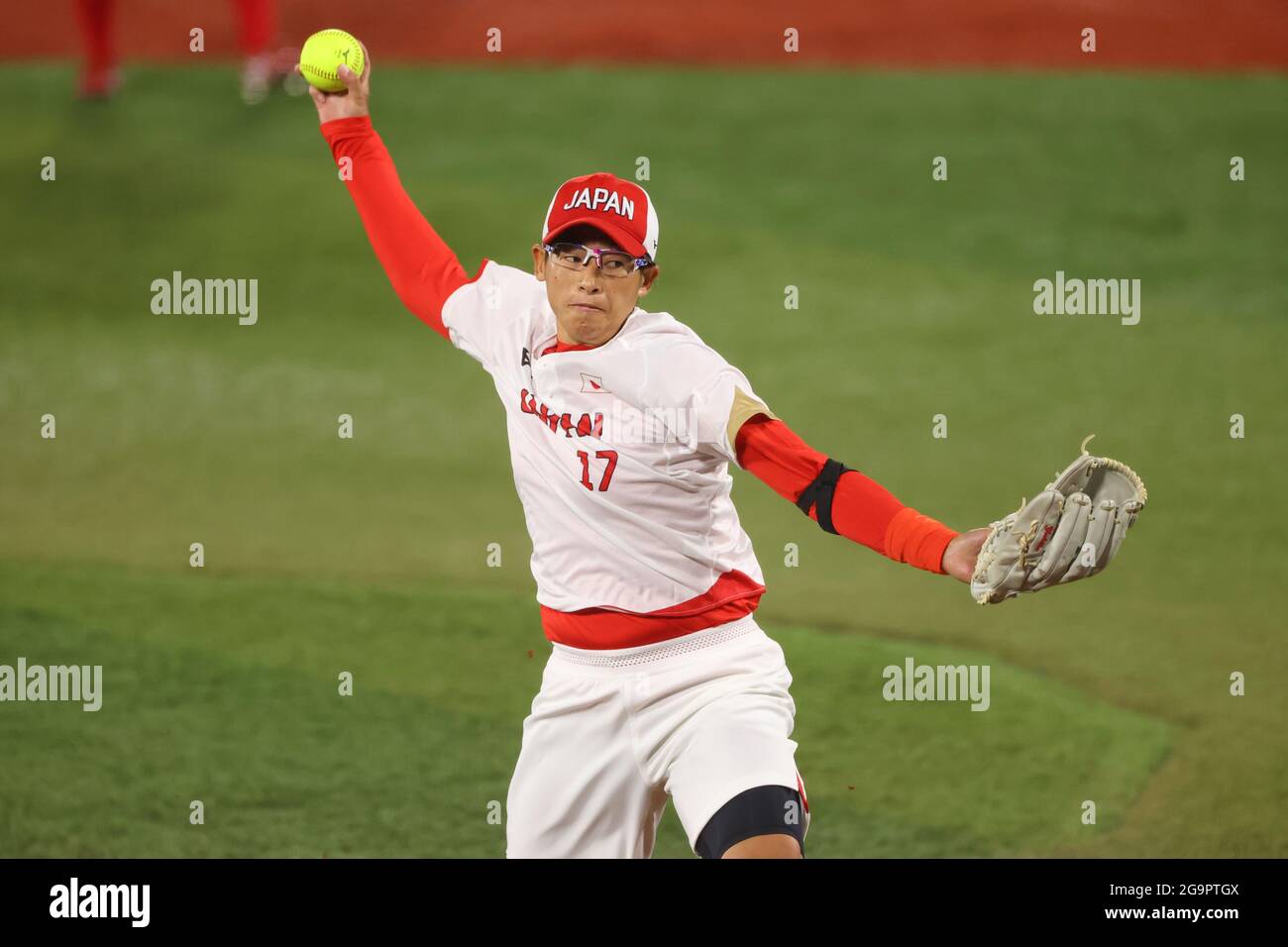 Kanagawa, Japan. 27th July, 2021. Yukiko Ueno (JPN) Softball : Final ...