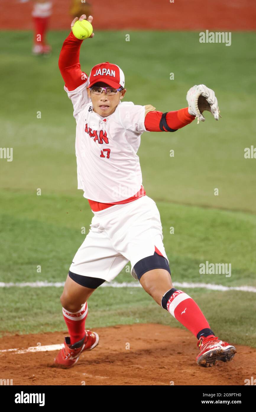 Kanagawa, Japan. 27th July, 2021. Yukiko Ueno (JPN) Softball : Final ...