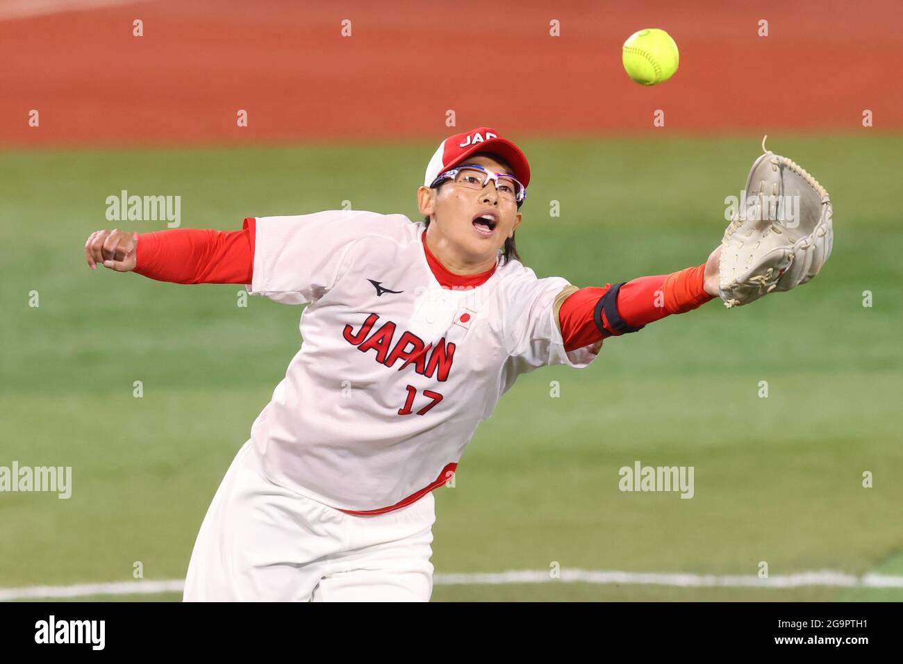 Kanagawa, Japan. 27th July, 2021. Yukiko Ueno (JPN) Softball : Final ...