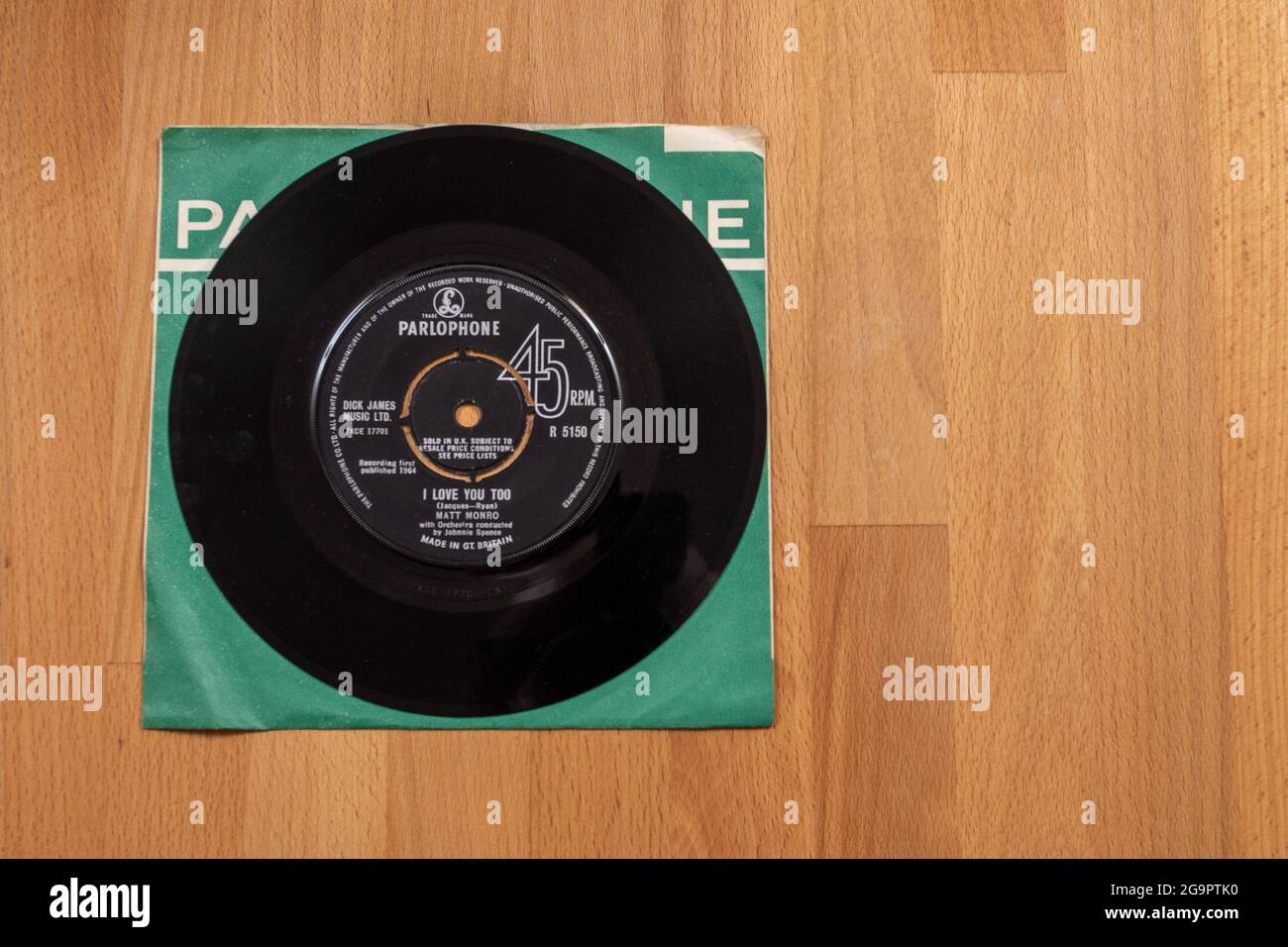 B side of Matt Monro's 1964 release of ballad Somewhere from West Side ...