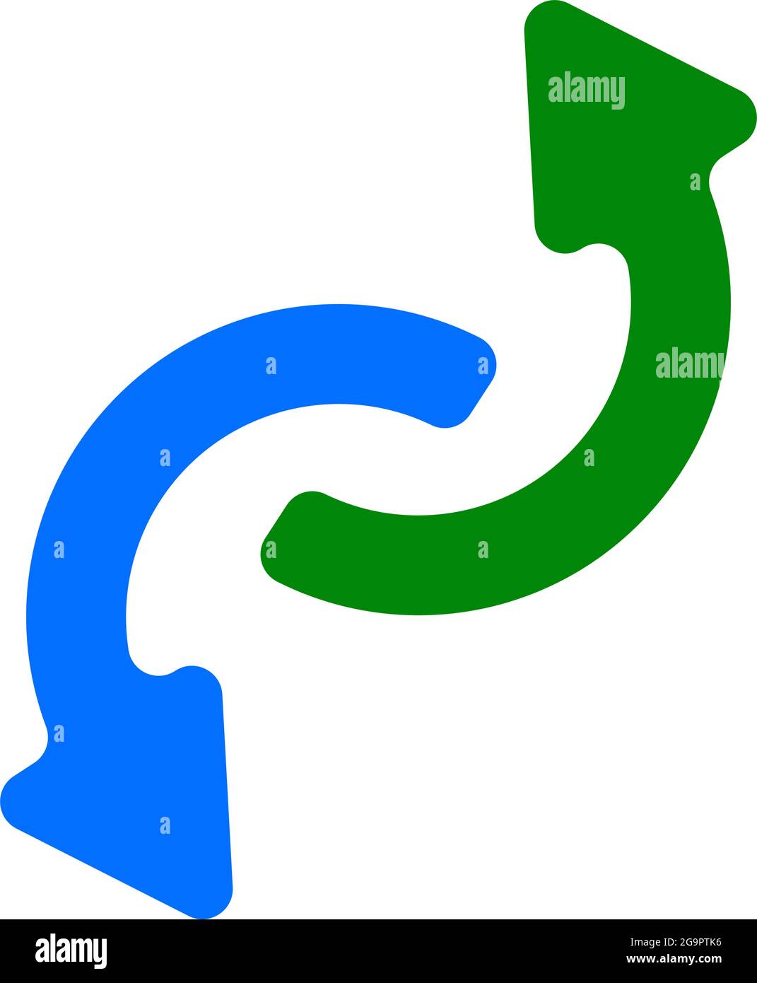 Circular, curved round arrow icon, symbol – stock vector illustration ...