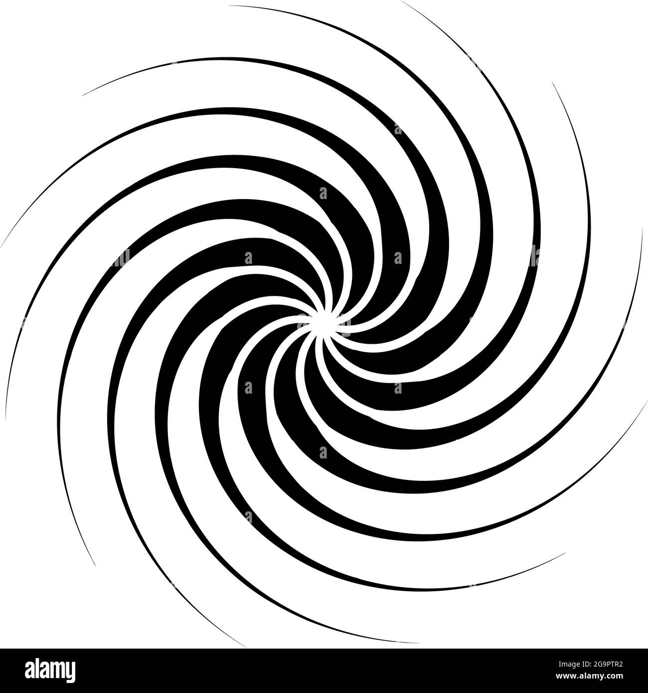 Spiral, swirl, twirl. Volute, helix, eddy and vortex shape. Radial ...