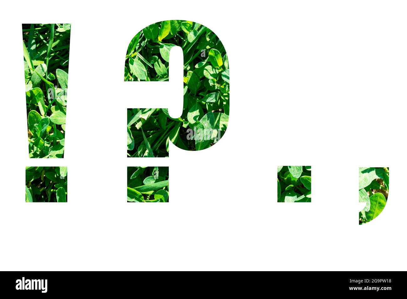 Punctuation marks exclamation mark, question mark, period, comma from ...