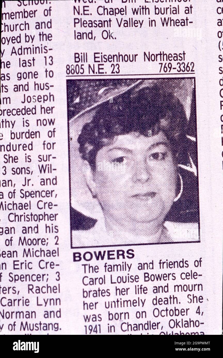 Terrorism and Disasters: ©1995 Victim Carol Louise Bowers in the ...