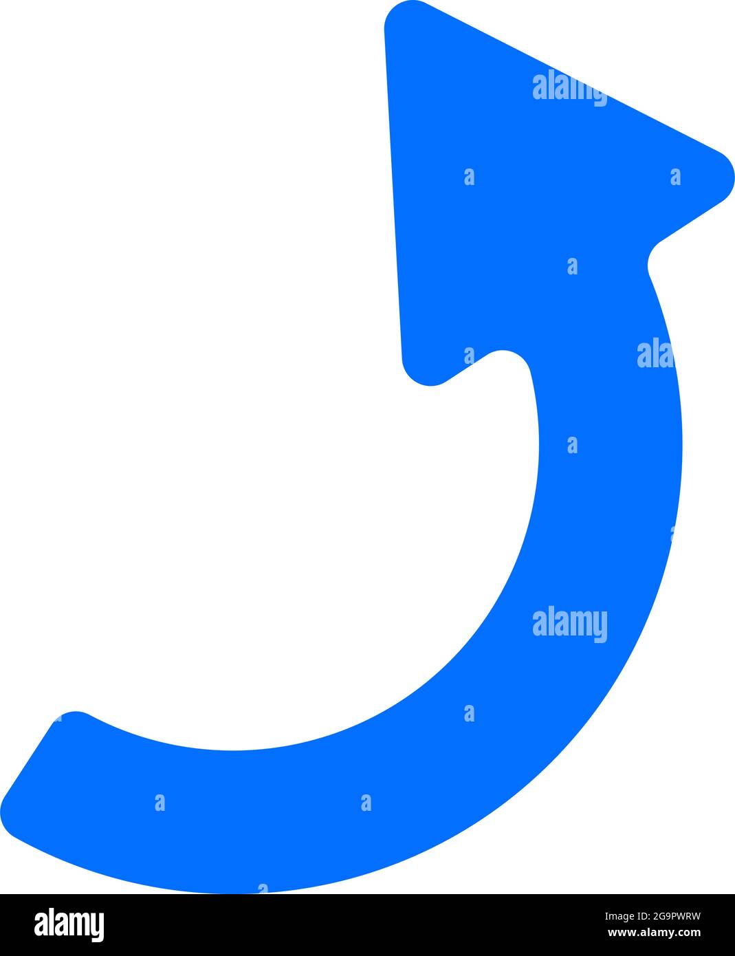 Circular, curved round arrow icon, symbol – stock vector illustration ...