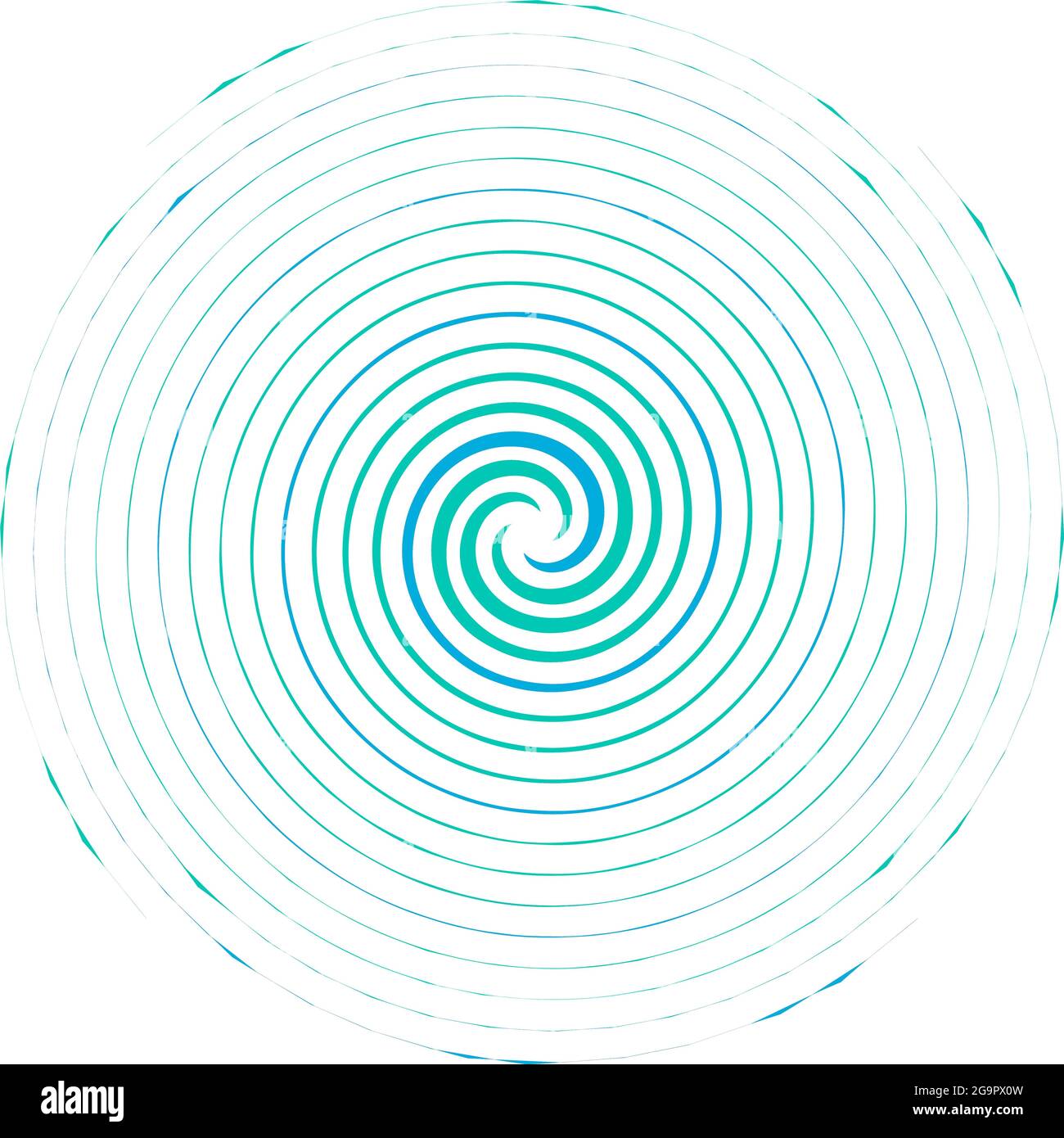 Spiral, swirl, twirl. Volute, helix, eddy and vortex shape. Radial ...