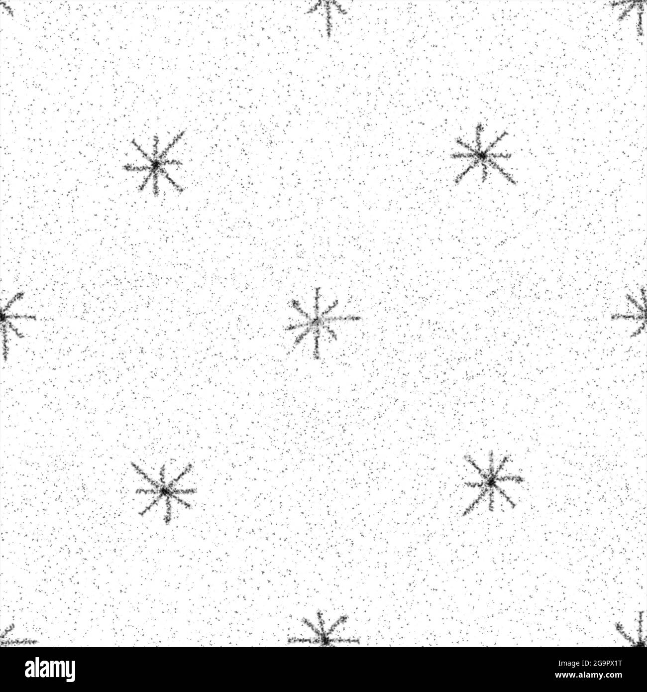 Hand Drawn grey Snowflakes Christmas Seamless Pattern. Subtle Flying ...
