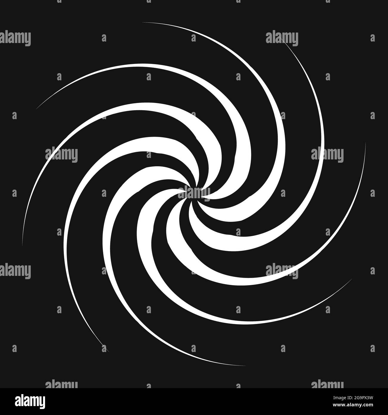 Spiral, swirl, twirl. Volute, helix, eddy and vortex shape. Radial ...