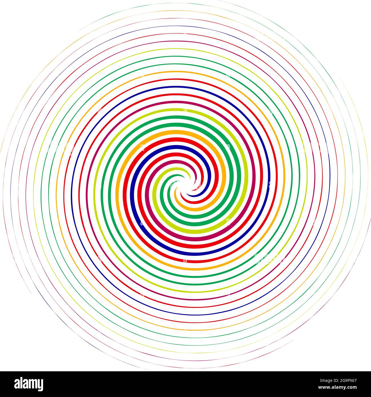 Spiral, swirl, twirl. Volute, helix, eddy and vortex shape. Radial ...