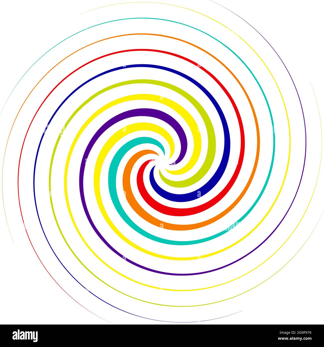 Spiral, swirl, twirl. Volute, helix, eddy and vortex shape. Radial ...