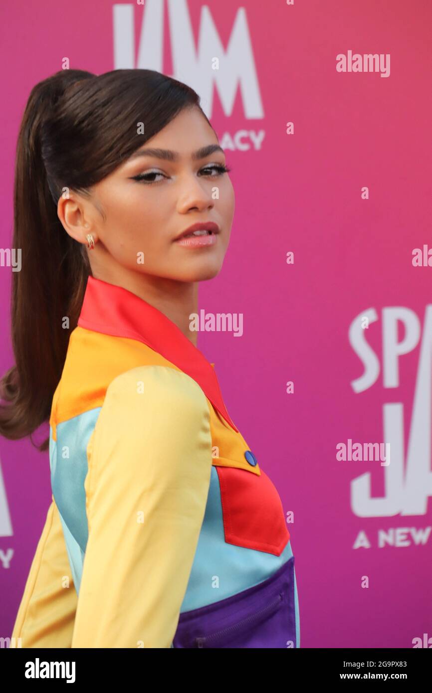 Zendaya at the World Premiere of Warner Bros. Pictures "Space Jam: A ...