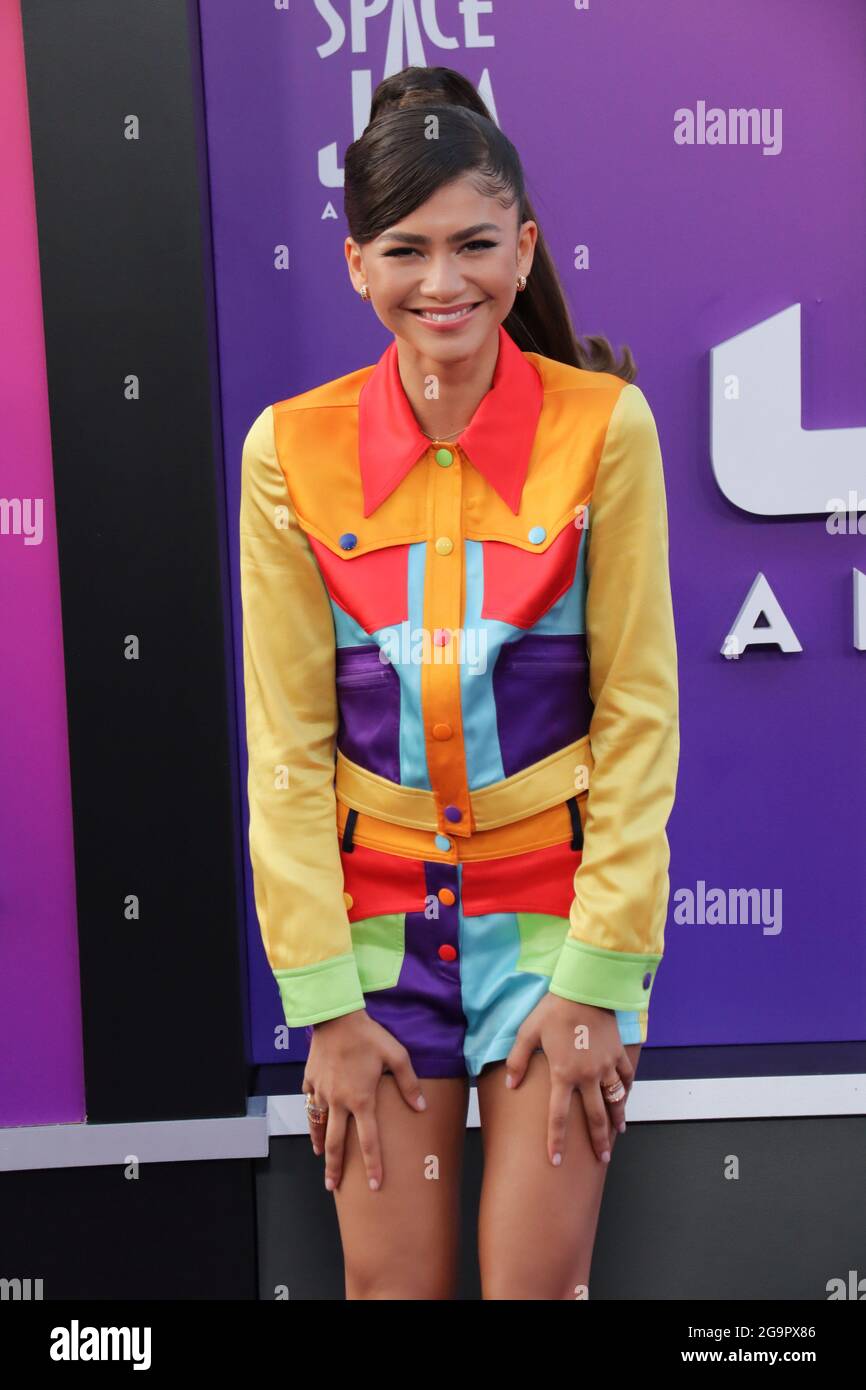 Zendaya at the World Premiere of Warner Bros. Pictures "Space Jam: A ...