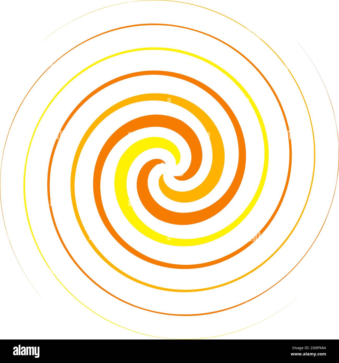 Spiral, swirl, twirl. Volute, helix, eddy and vortex shape. Radial ...