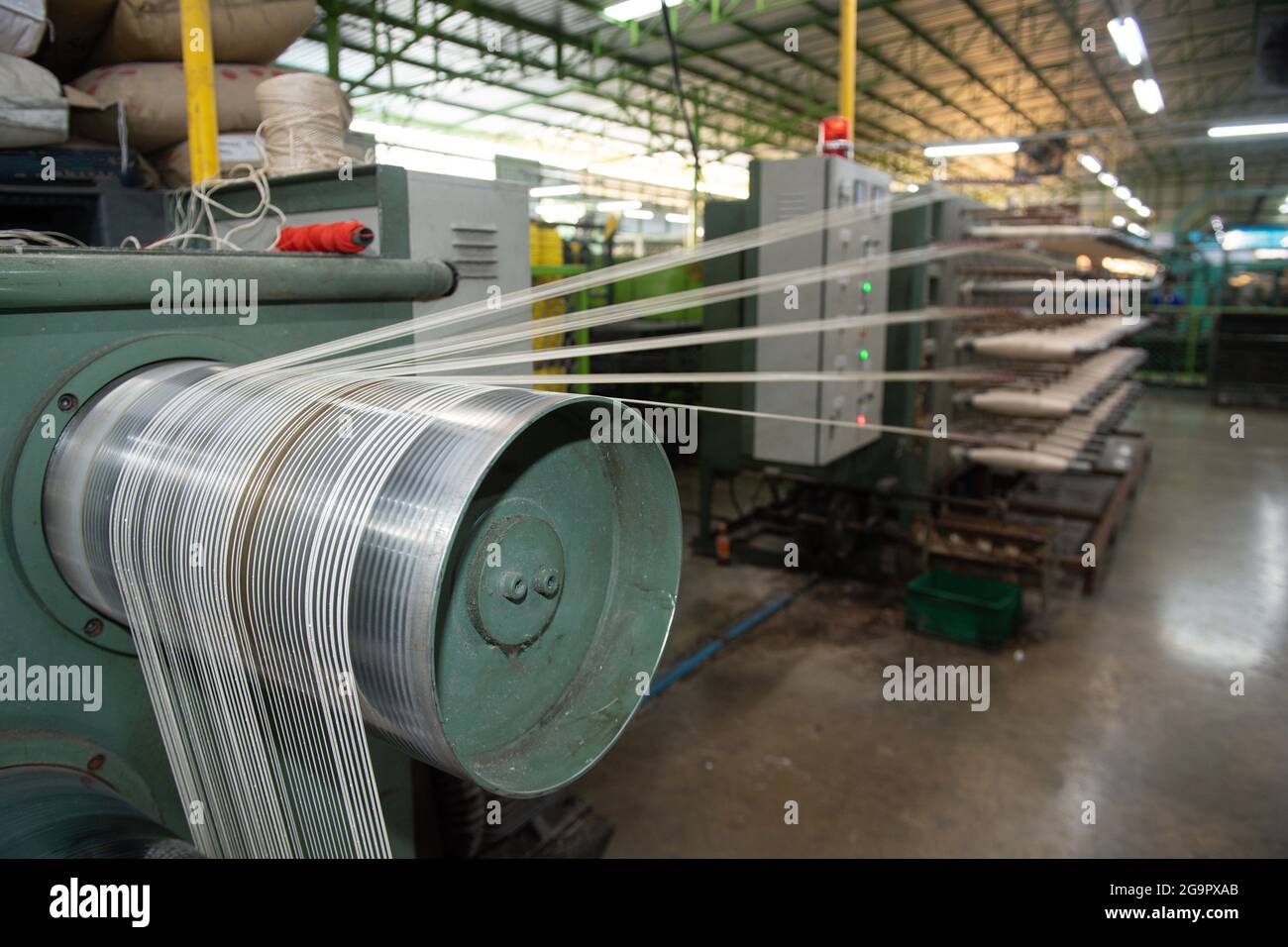 Production of nylon thread in a factory Stock Photo - Alamy