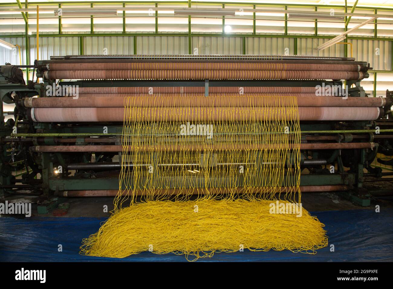 Production of nylon thread in a factory Stock Photo - Alamy