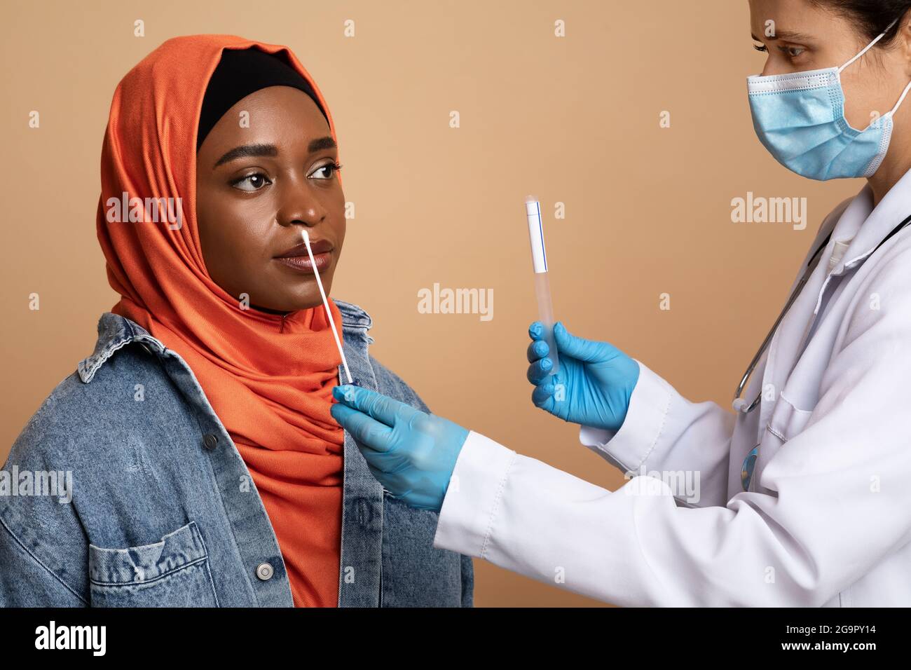 Nasal swab test hi-res stock photography and images - Alamy